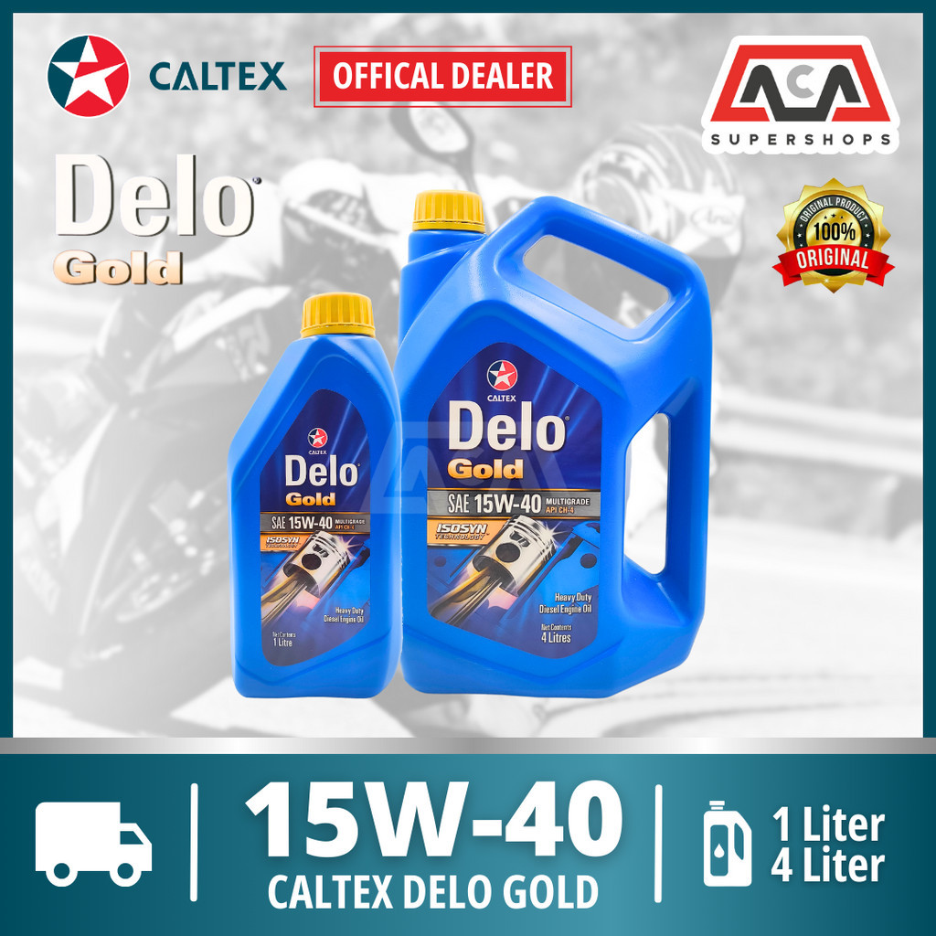 CALTEX DELO GOLD MULTIGRADE SAE 15W40 4L/1L (HEAVY DUTY) | Shopee ...