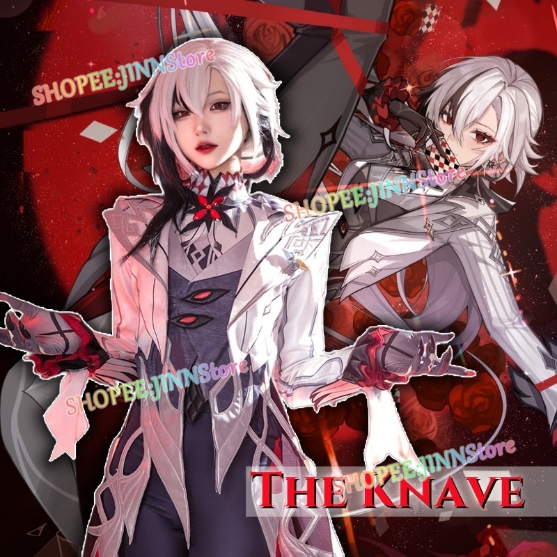 - JINN - GENSHIN IMPACT SNEZHNAYA FATUI THE KNAVE Cosplay Costume Wig ...