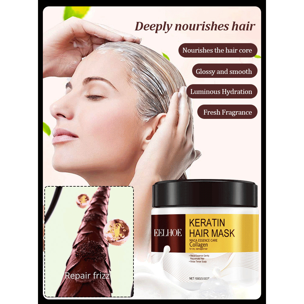 Repair Collagen Hair Mask Deep Repair Hair Mask Nourishing and ...