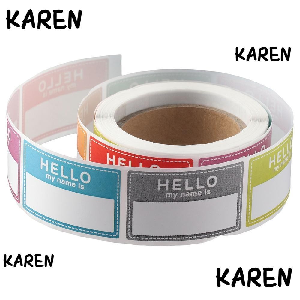 KAREN Name Tag, Hello My Name is 200 Pcs Name Stickers, Multi Purpose ...