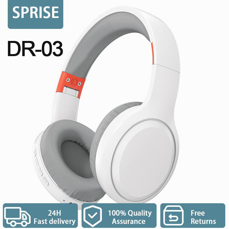 SPRISE DR-03 Bluetooth Over Ear Headset with Ultra Long Battery Life ...