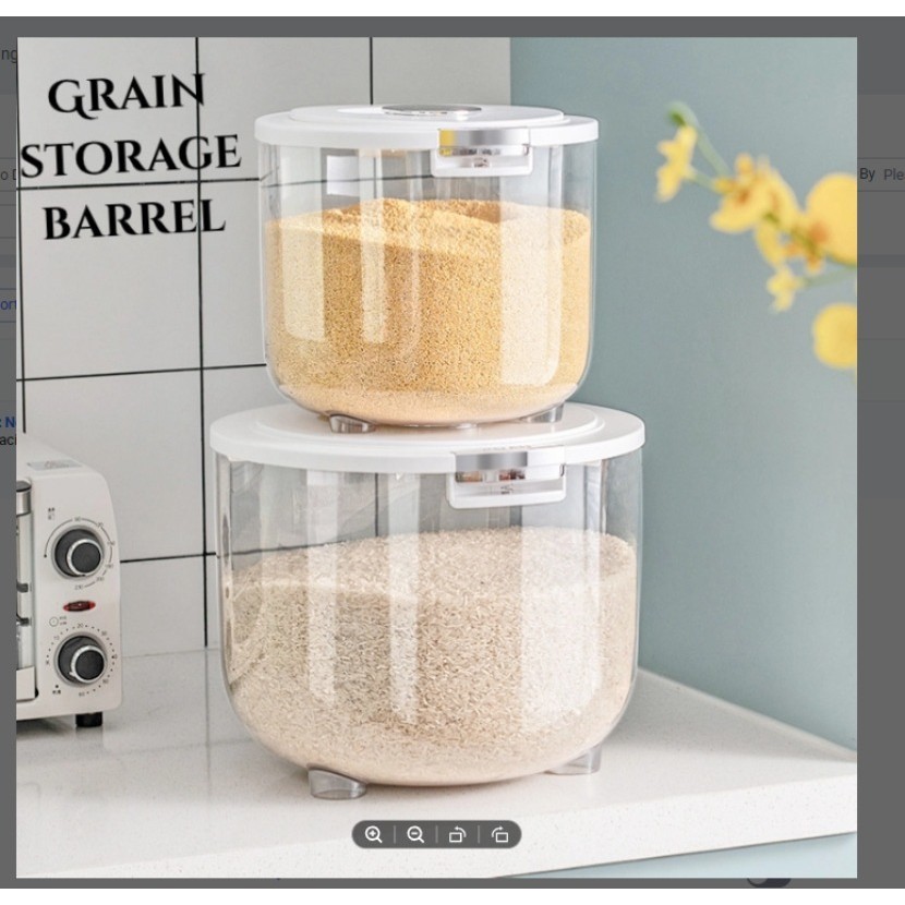 Multi-purpose Food Container Rice Container Box Transparent Rice ...
