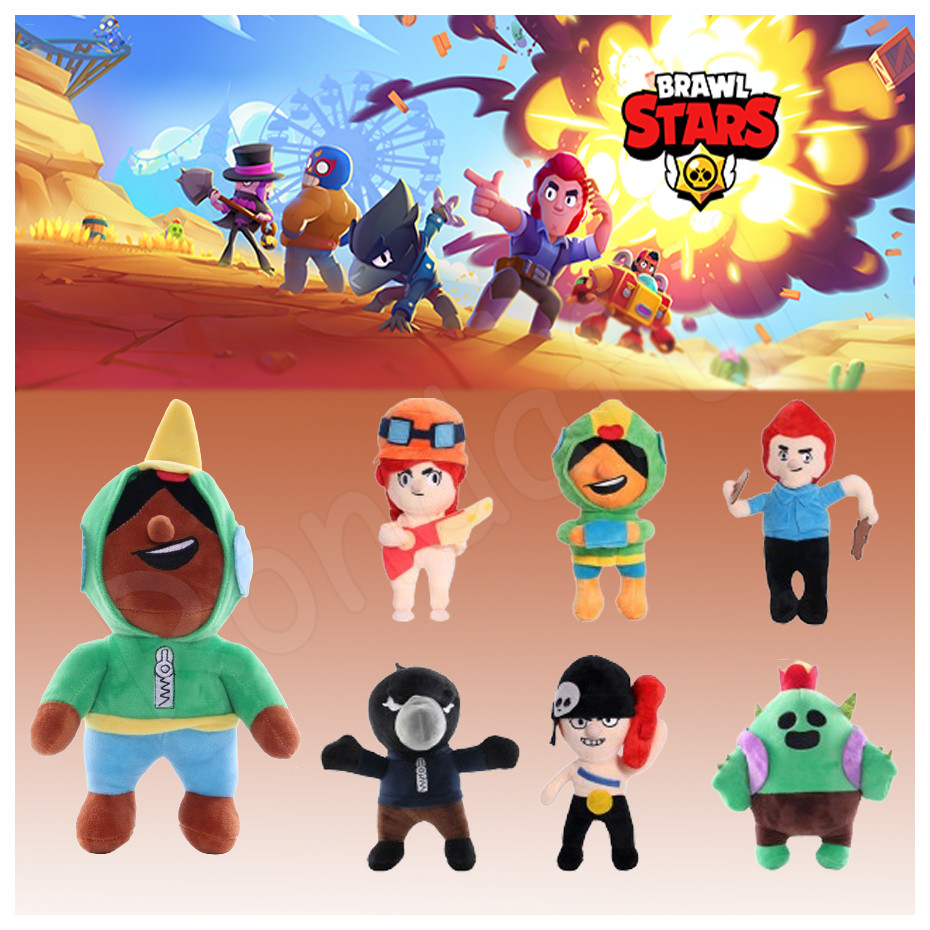 Popular Game Brawl Stars Plush Toy Game Character Plushies Stuffed Dolls Home Decor Peripheral