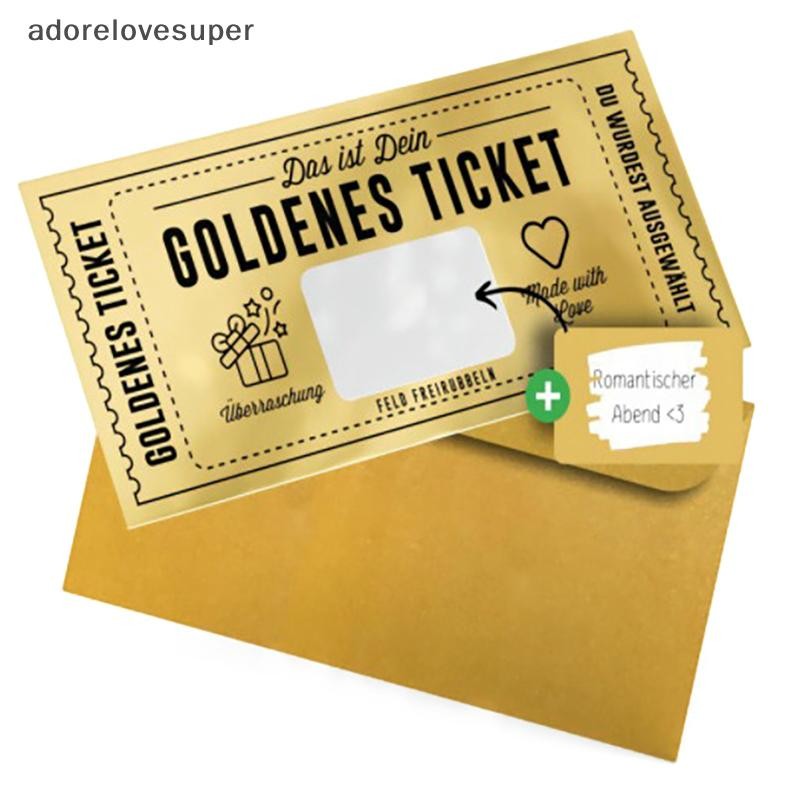 AD1PH Ticket Scratch Card With Envelope Scratch Off Ticket Surprise ...