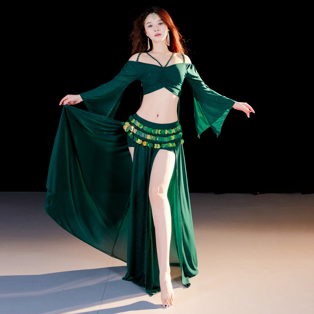 Dancer Belly Dance Costume Set Sexy Split Slimming Elegant Oriental ...