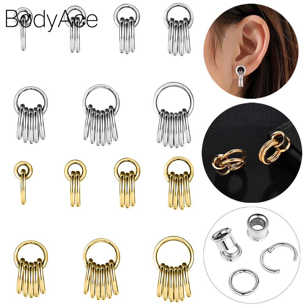 Bodyace 1 Pc Ear Expander Trumpet Ear Gauges Stainless Steel Ear ...