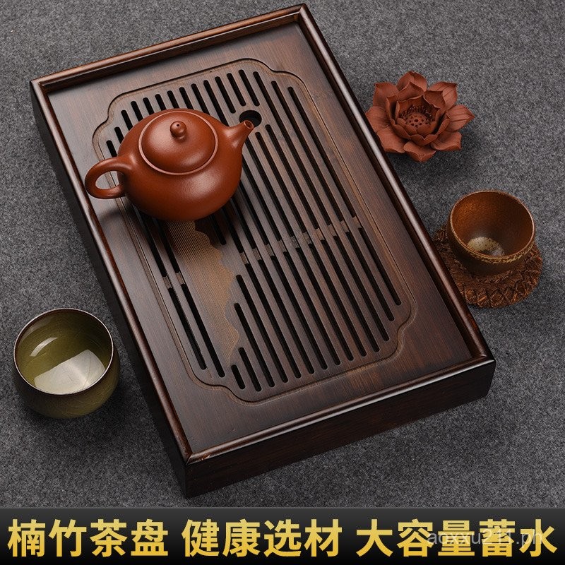 Jinge Bamboo Tea-Tray Water Storage Type Drain Teapot Platform Bamboo ...