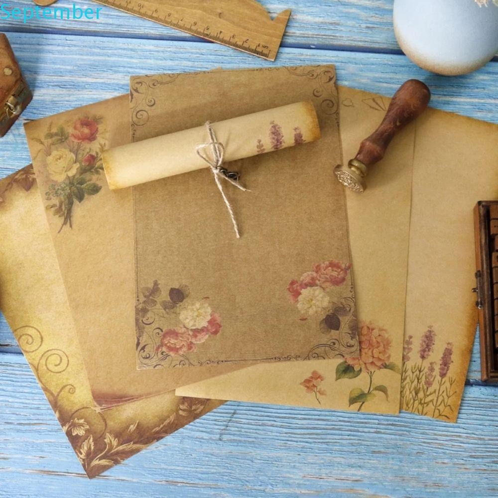 SEPTEMBER Envelope School Supplies Stationery with Rope Old Europe ...