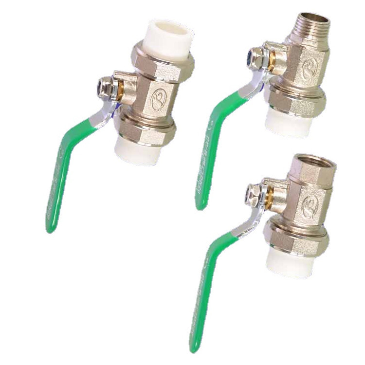 【XL】PPR Bonded Copper Ball Valve DN20/25/32/40 Double-head Inner and ...