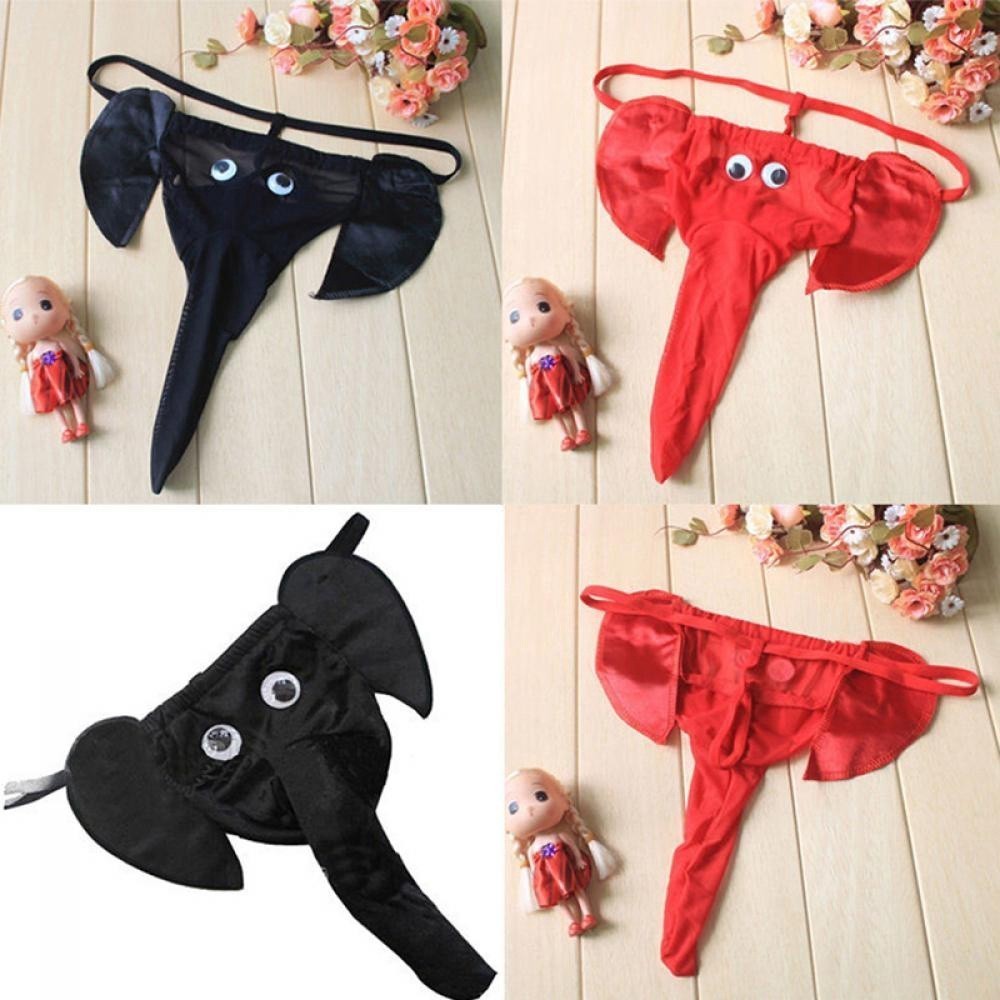 Men Lingerie G String T Back Thongs Underwear Sexy Elephant Pants