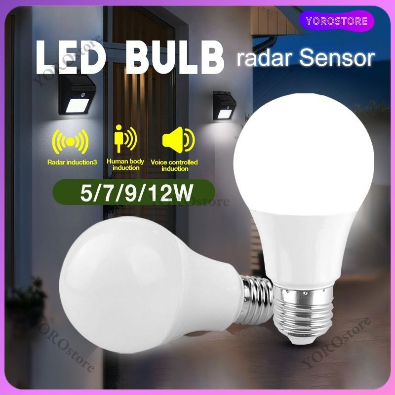 E27 Motion Sensor Light Bulb Radar Sensor Motion Bulb LED Light Lamp ...