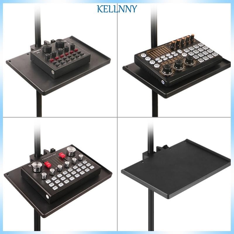 Kellnny Microphone Stand Tray Clamp-On Mic Rack Tray Height Adjustable ...