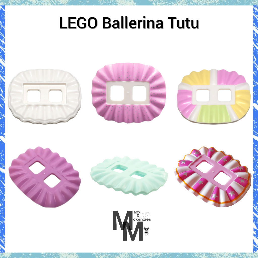 Ballerina Tutu Skirt Plastic Ruffled LEGO Minifigure Body Wear | Shopee ...