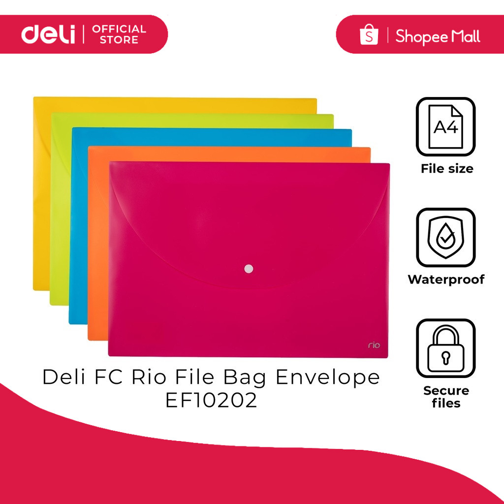 Deli EF10202 Rio File Bag FC (1PC) [7522F10202] | Shopee Philippines