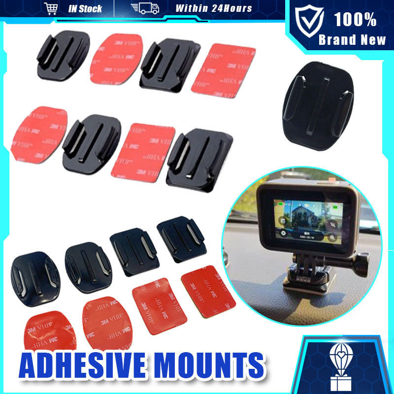4 Pack Helmet Mount 3M Adhesive Sticky Mounts for GoPro Hero 10 9 8 7 6 ...