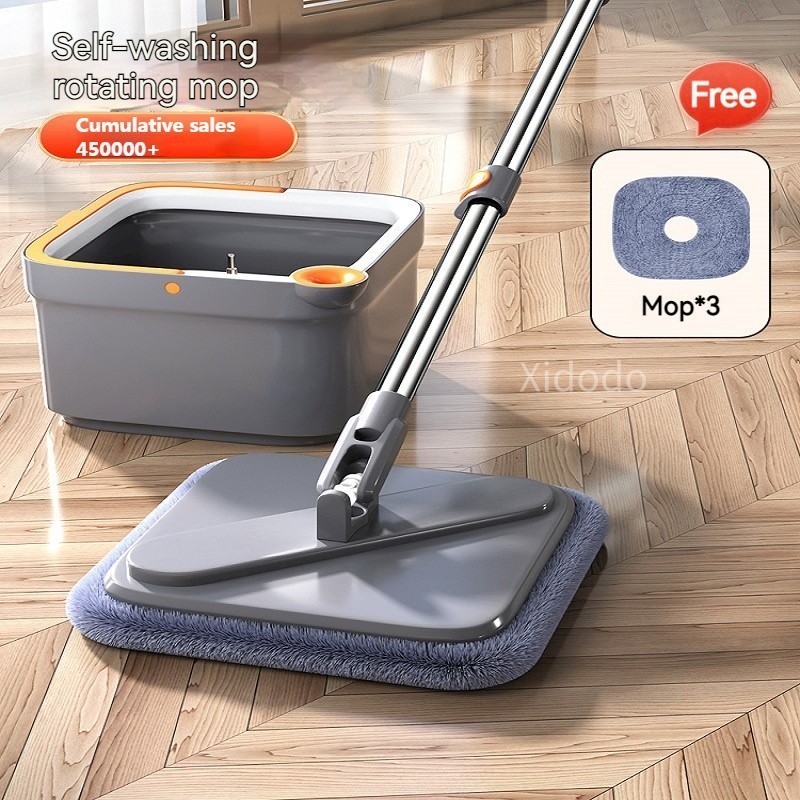 Self Wash Spin Mop 3.0 Spinner Flat Mop 360° Rotating Floor Mop with ...