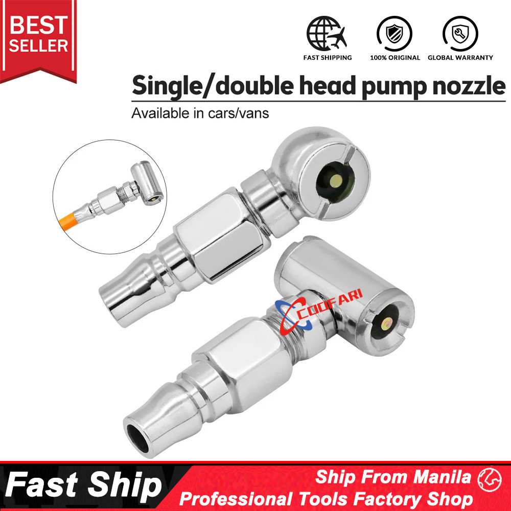 Car Tire Inflator Nozzle Car Air Chuck Double Head Tire Inflator Nozzle ...