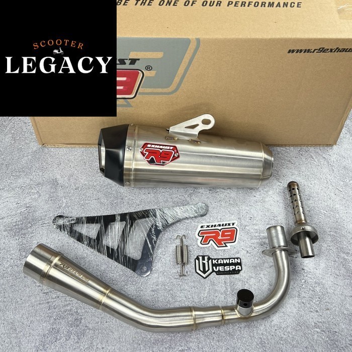 R9 Alpha Silver Exhaust Exhaust Vespa Sprint Primavera S LX LXV ...