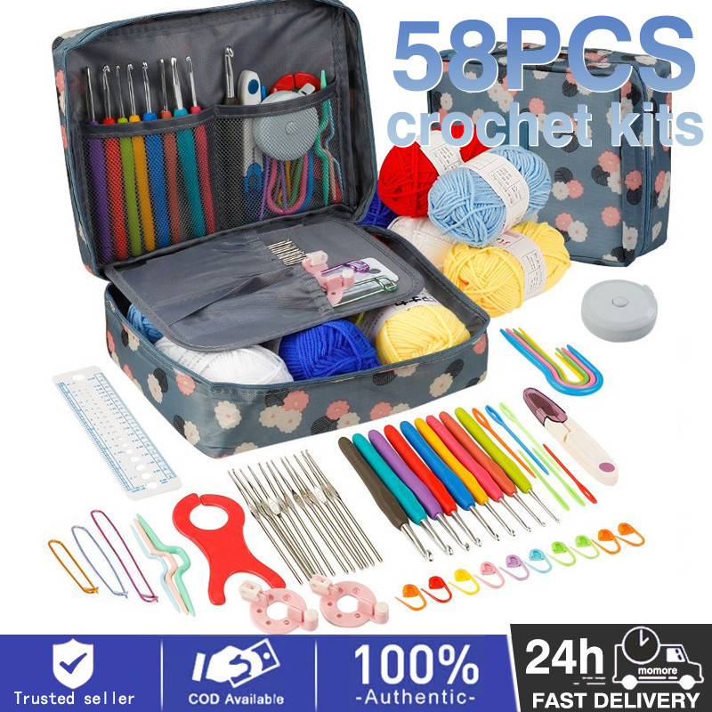 【cod】Beginner Crochet Kit For Adults Knitting Starter Kit Adults And ...