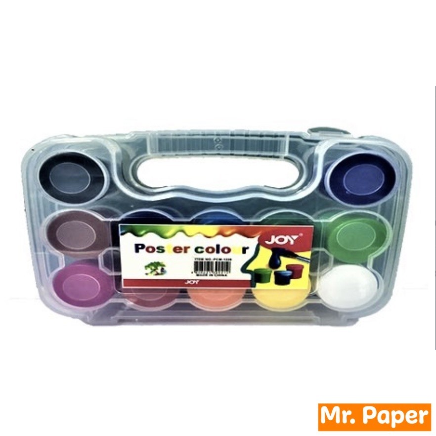 Joy Poster Colour 12 Colors 20 ml. w Case | Mr. Paper | Shopee Philippines