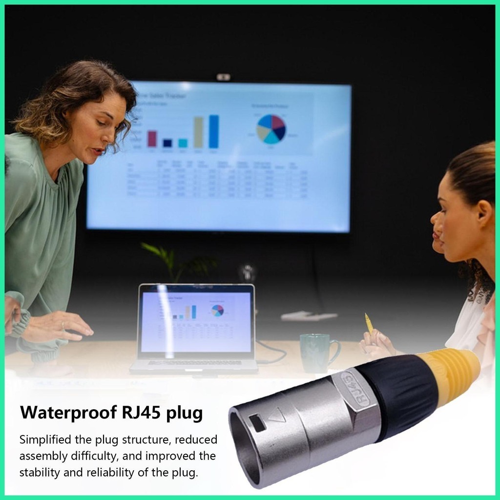 Waterproof RJ45 Plug Metal Socket Ethernet Aviation Connector Adapter ...