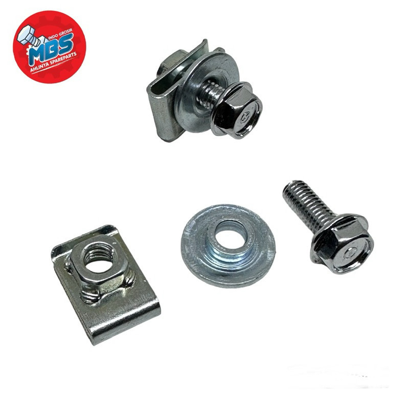 SAj CLIP M6 BOLT 10 BOS RING M6 CLIP BOLT 6x16 CROM ORIGINAL NUMBER ...