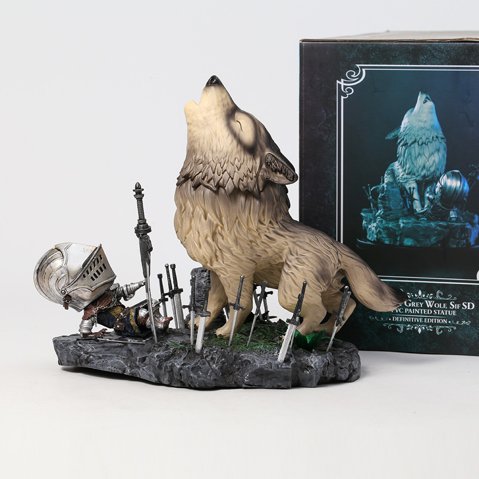 Figural 22cm Dark Souls The Great Grey Wolf Sif Figure Collectible ...