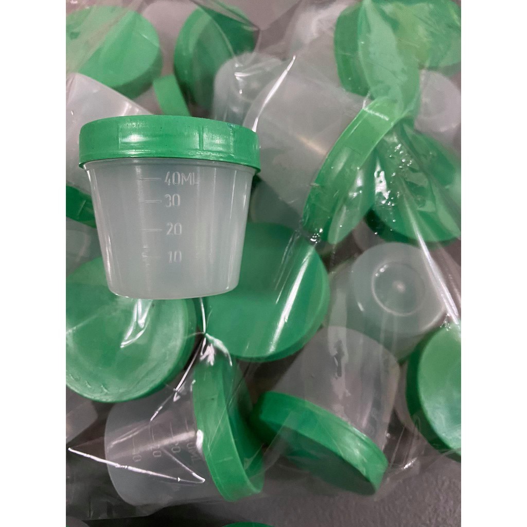 50 Pcs Measuring Cup 40ml Screw Urine Cups Specimen Containers Pp ...