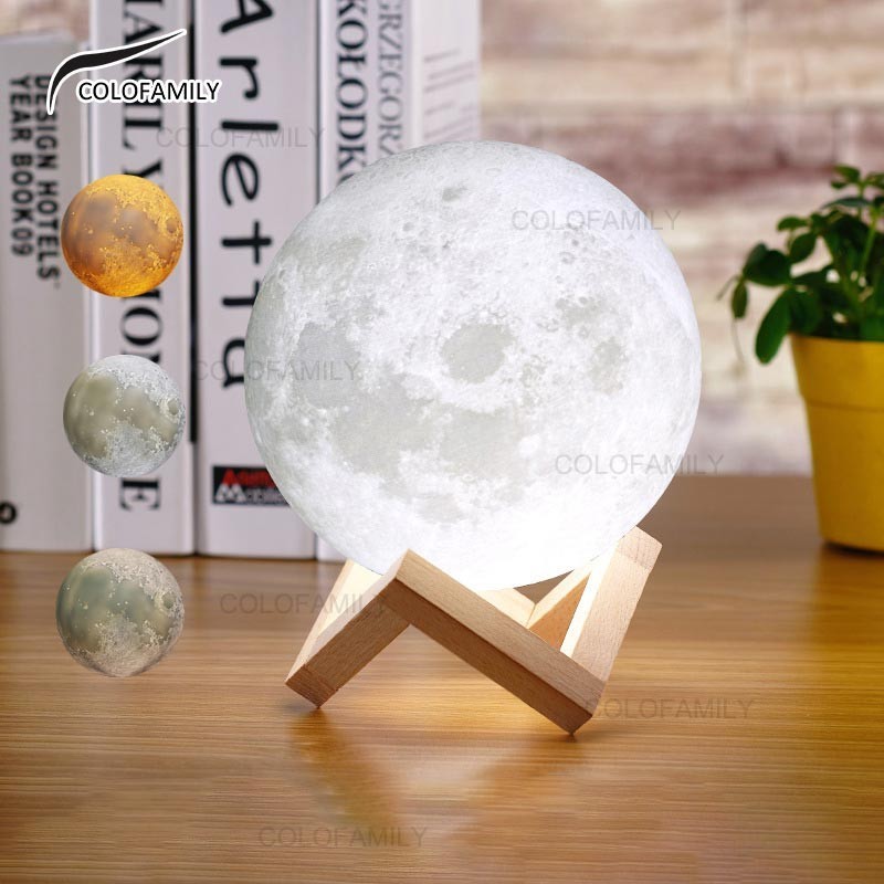 8cm LED Moon Light Decoration Night Lamp (Included Battery) | Shopee ...