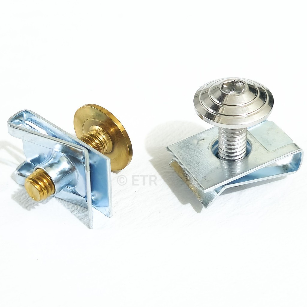 Stainless Steel Clip-On Nut with Gold/Silver Bolts for Motorcycle ...