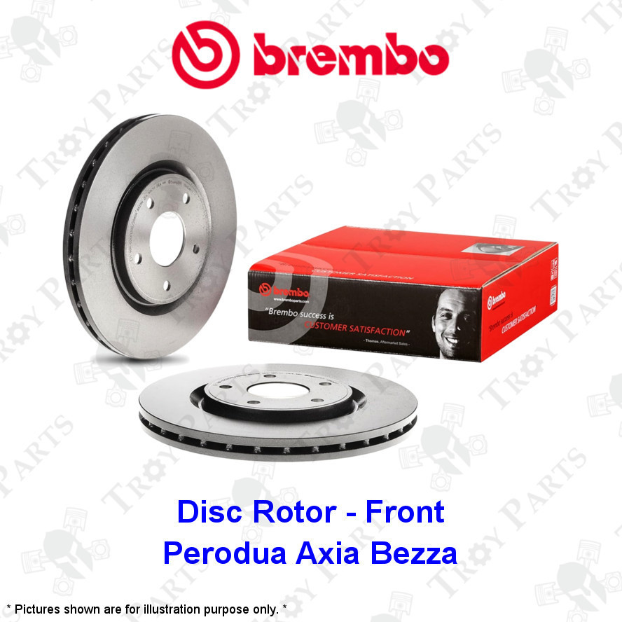 (2pc) Brembo Disc Brake Rotor Front for Perodua Myvi Lagi Best 2012 ...