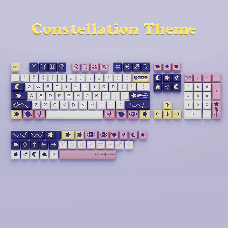【Constellation Theme】Keycaps 134 Keys XDA Profile Cute Constellation ...