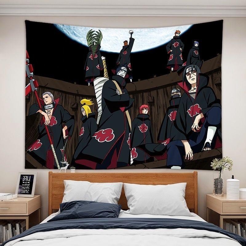 NARUTO Decorative Tapestry Uchiha Sasuke Bedroom Hanging Cloth for ...
