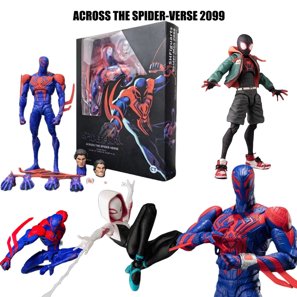 SHF Figures SHFiguarts SpiderMan 2099 Figure Miles Morales Gwen Stacy ...