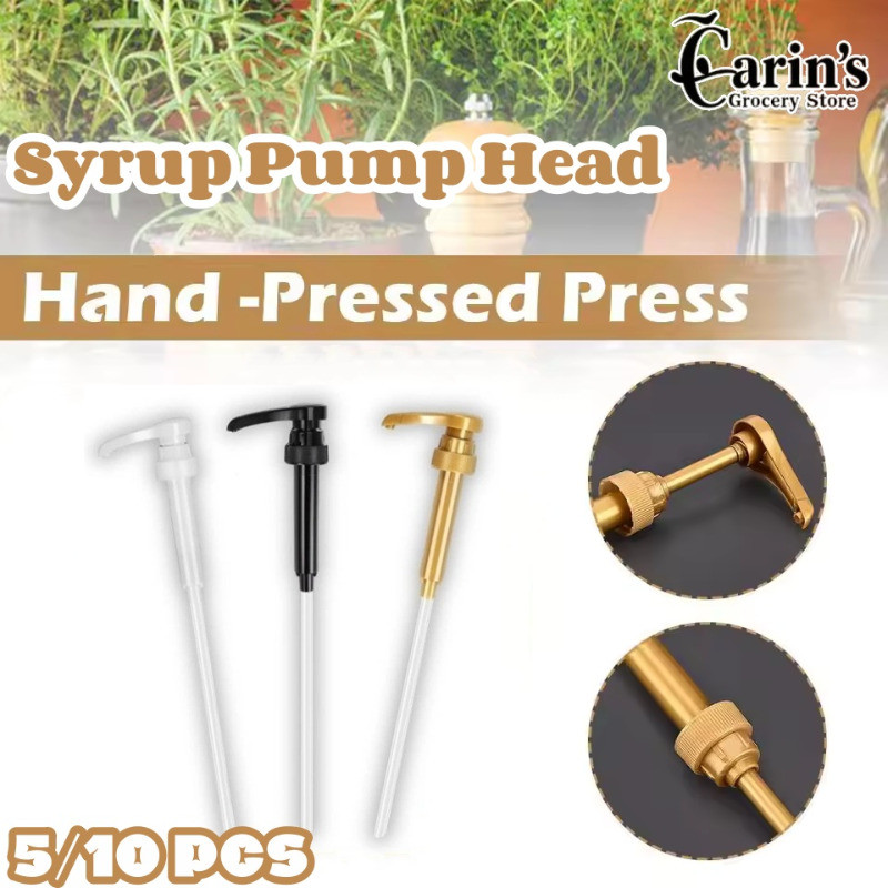 5/10 PCS Syrup Pump Head Milk Tea Coffee Syrup Dispenser Pump Bottle ...