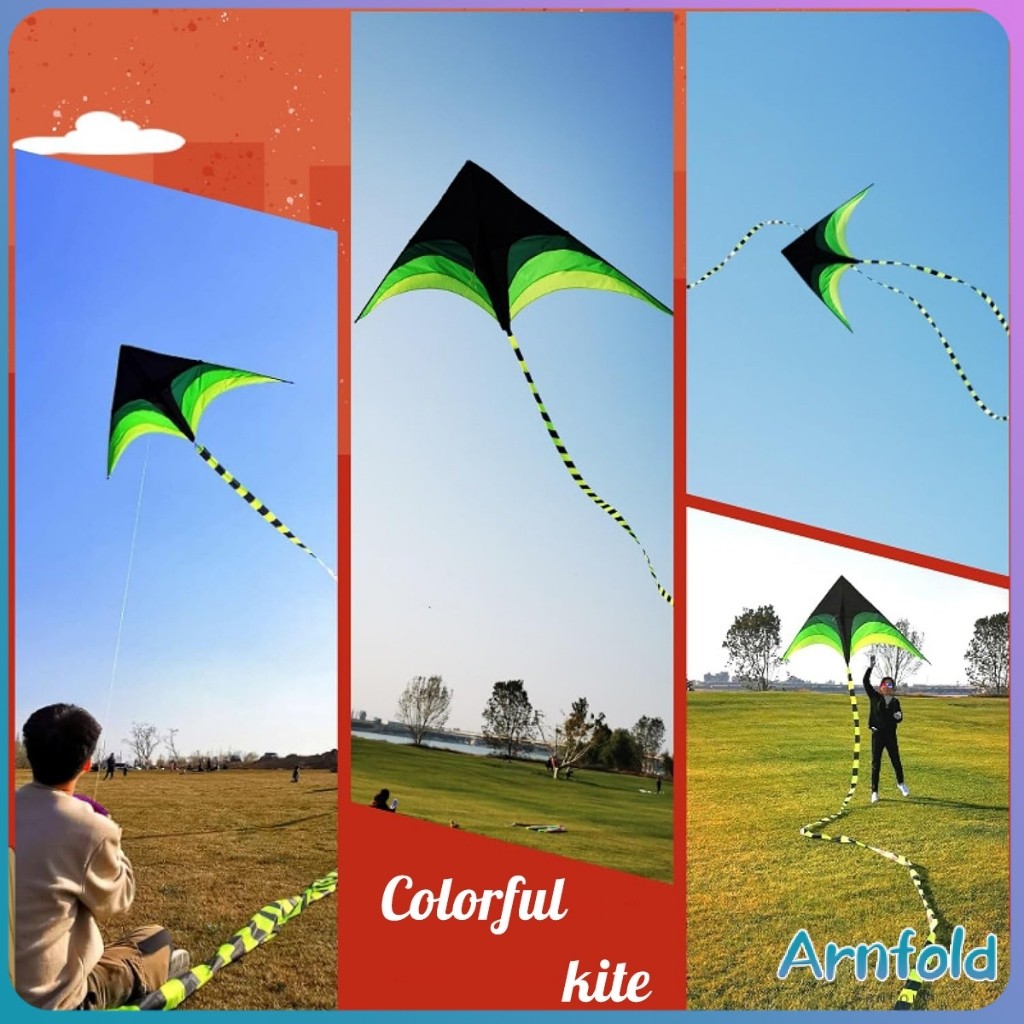 AF Long Tail Rainbow Kite Outdoor Kites Flying Toys Kite For Children ...