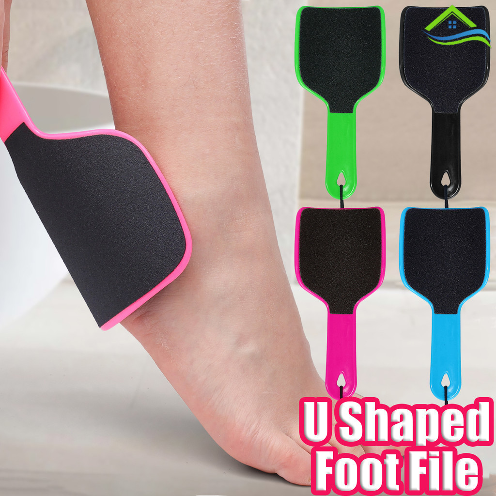U-Shaped Curved Foot File - Professional Pedicure Heel Scrubber Board ...
