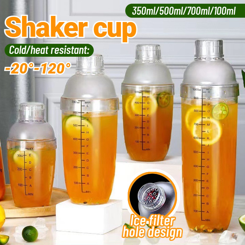 300/500ml Acrylic Milktea Shaker Milk Tea Shaker Bottle Cocktail Juice ...