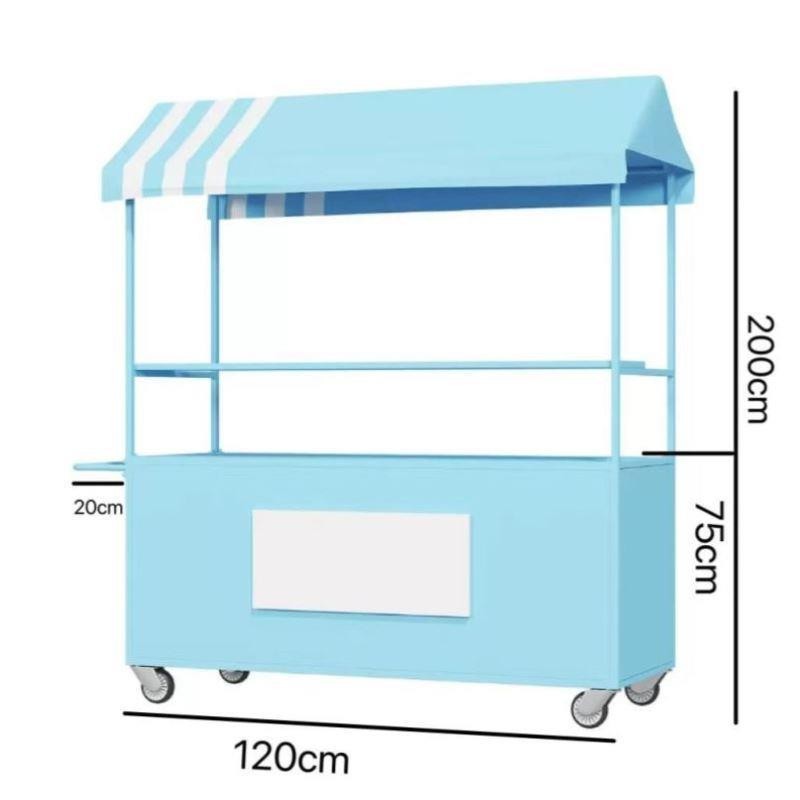 Trendy Iron Art Flower Cart Outdoor Market Stall Cart Hand Push Cart ...