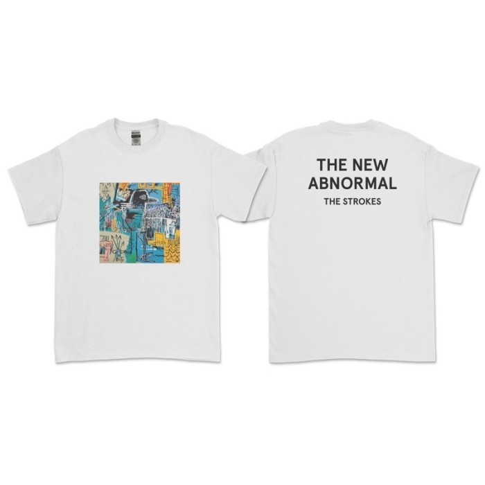 THE STROKES - THE NEW ABNORMAL T-SHIRT (DEPAN BELAKANG) - White, S ...