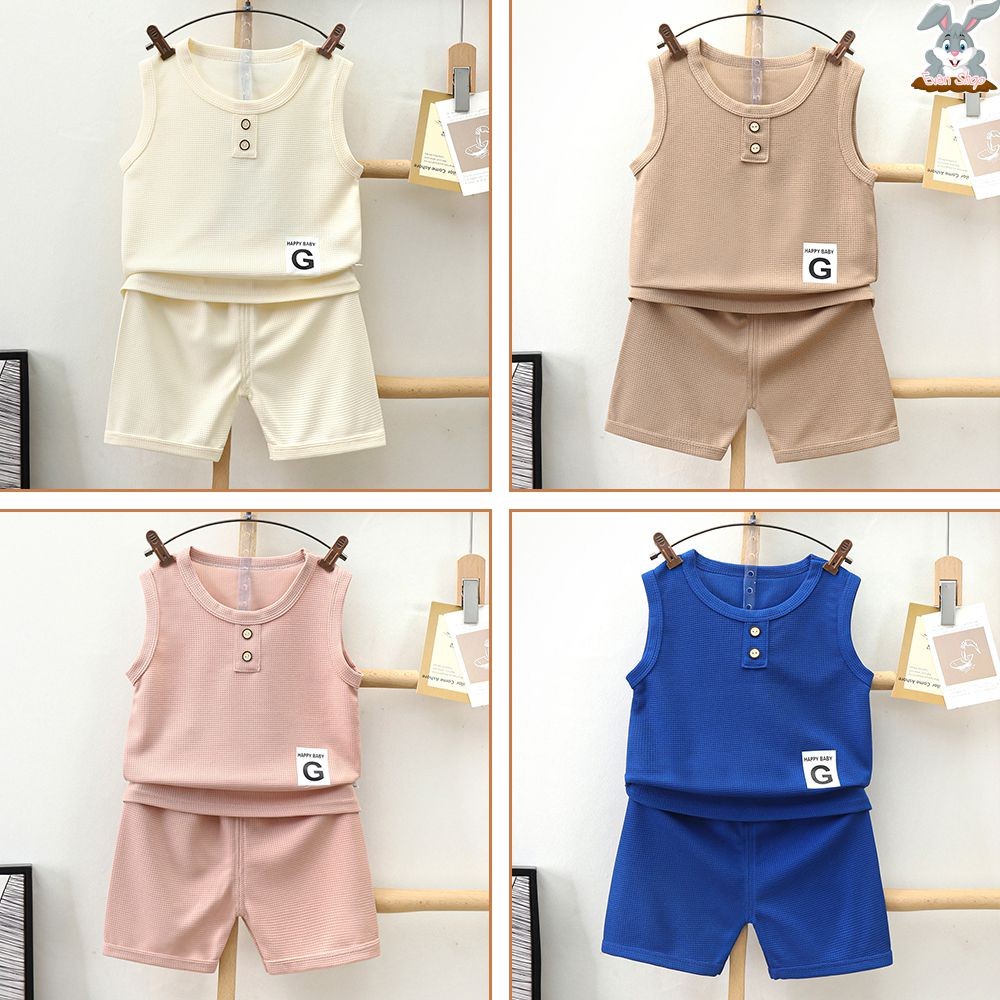 Baby Boys Summer Sando Set Children's Vest Set Sleeveless Shorts Baby's ...