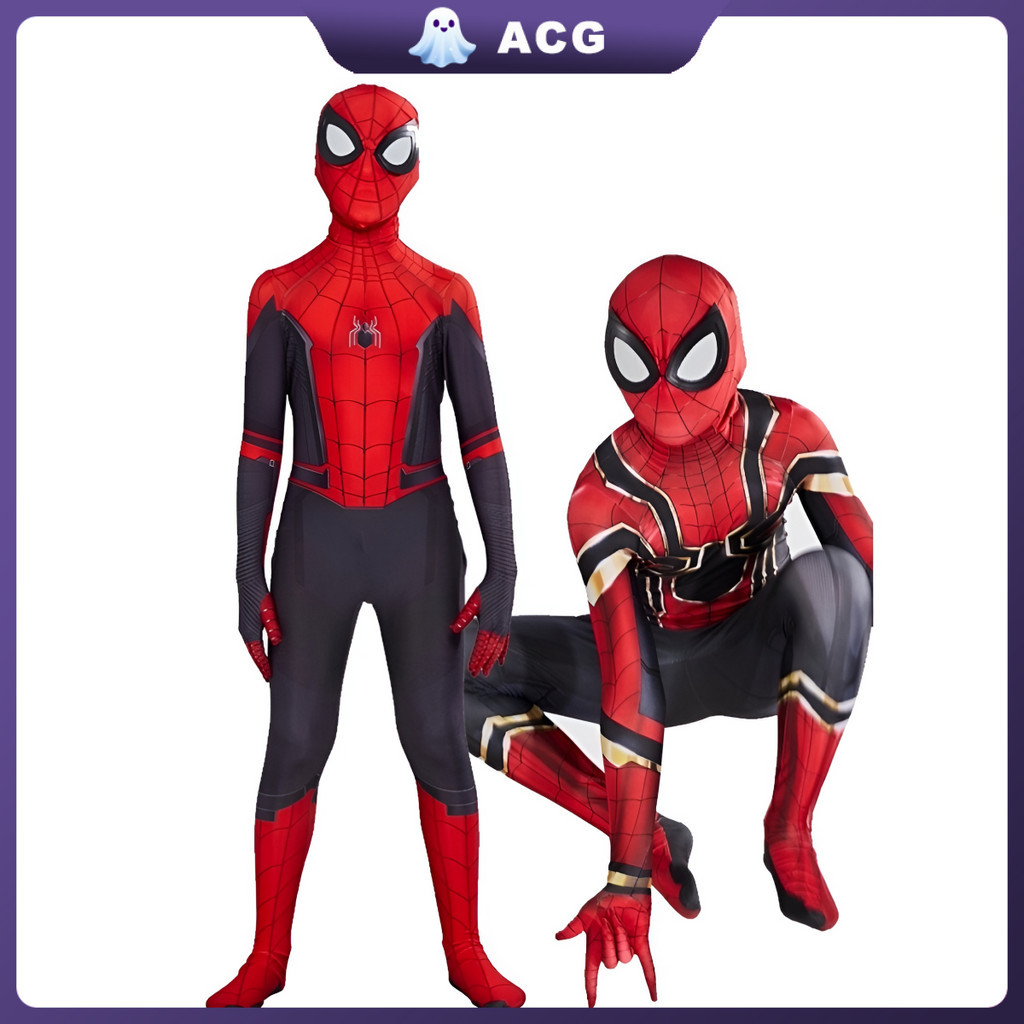 Full Set Spiderman Costume for Kids Boy Iron Man Spiderman with Mask ...