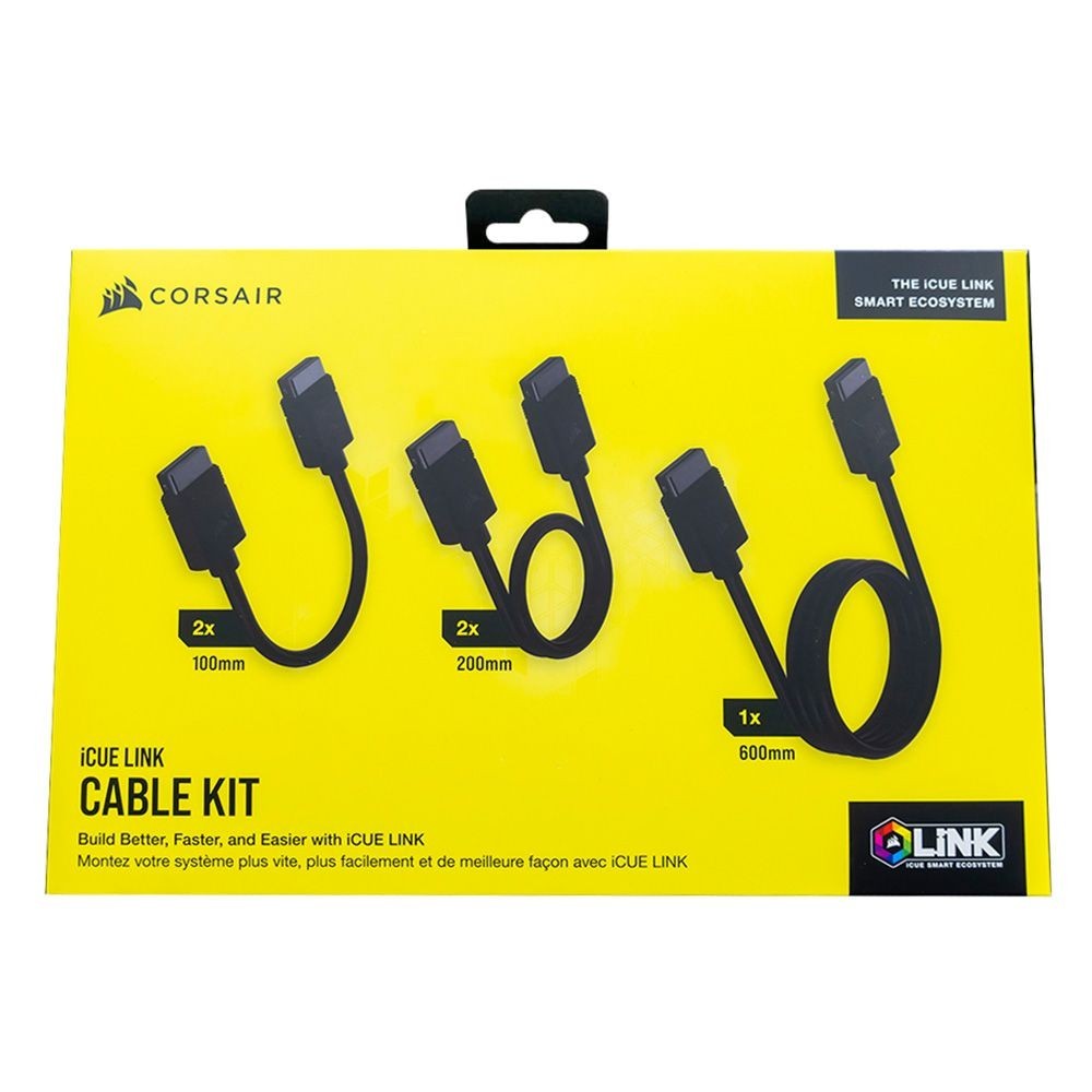 Corsair iCUE LINK Cable Kit (Black) CL-9011118-WW - 5x Straight ...
