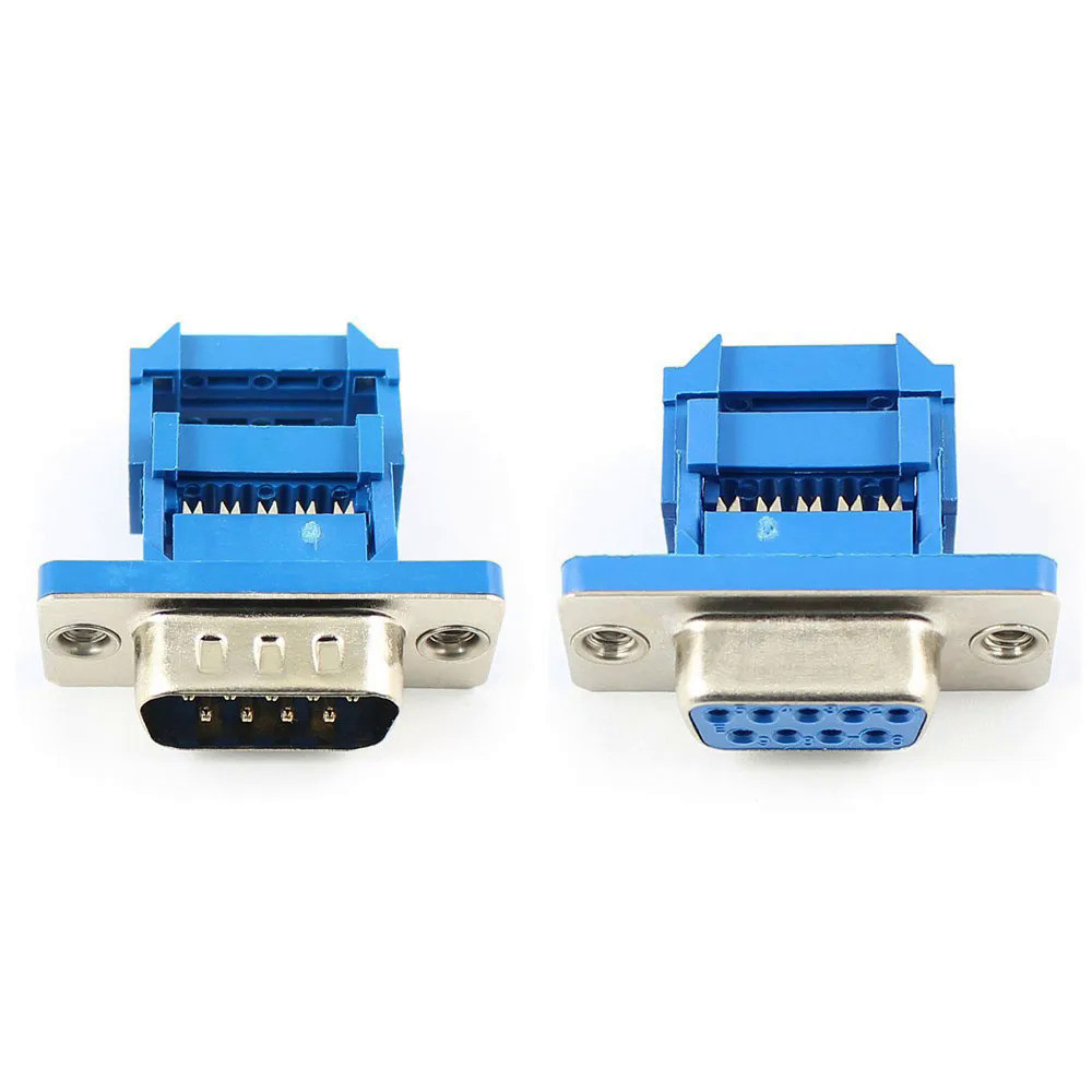 10pcs D-SUB 9 Pin 9P Male Female Straight IDC Shielding Cover Type ...