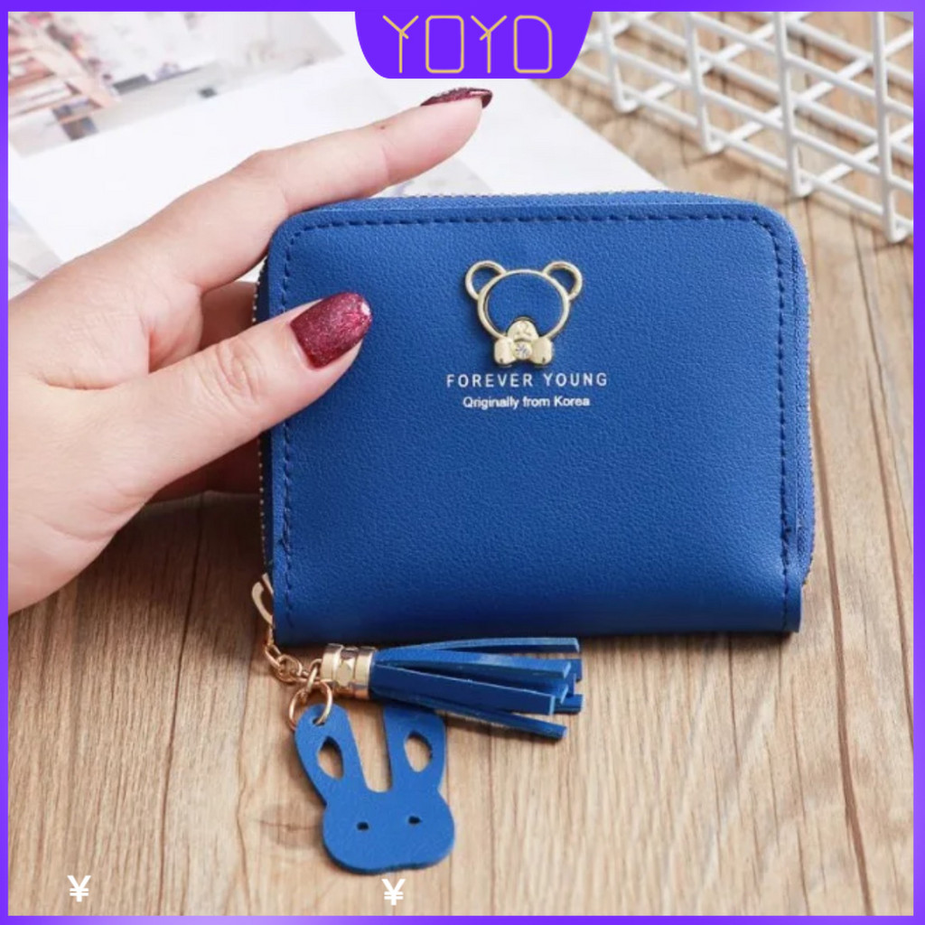 YoYo #6082 Cute Bear Forever Young Box Korean Zippy Wallet | Shopee ...