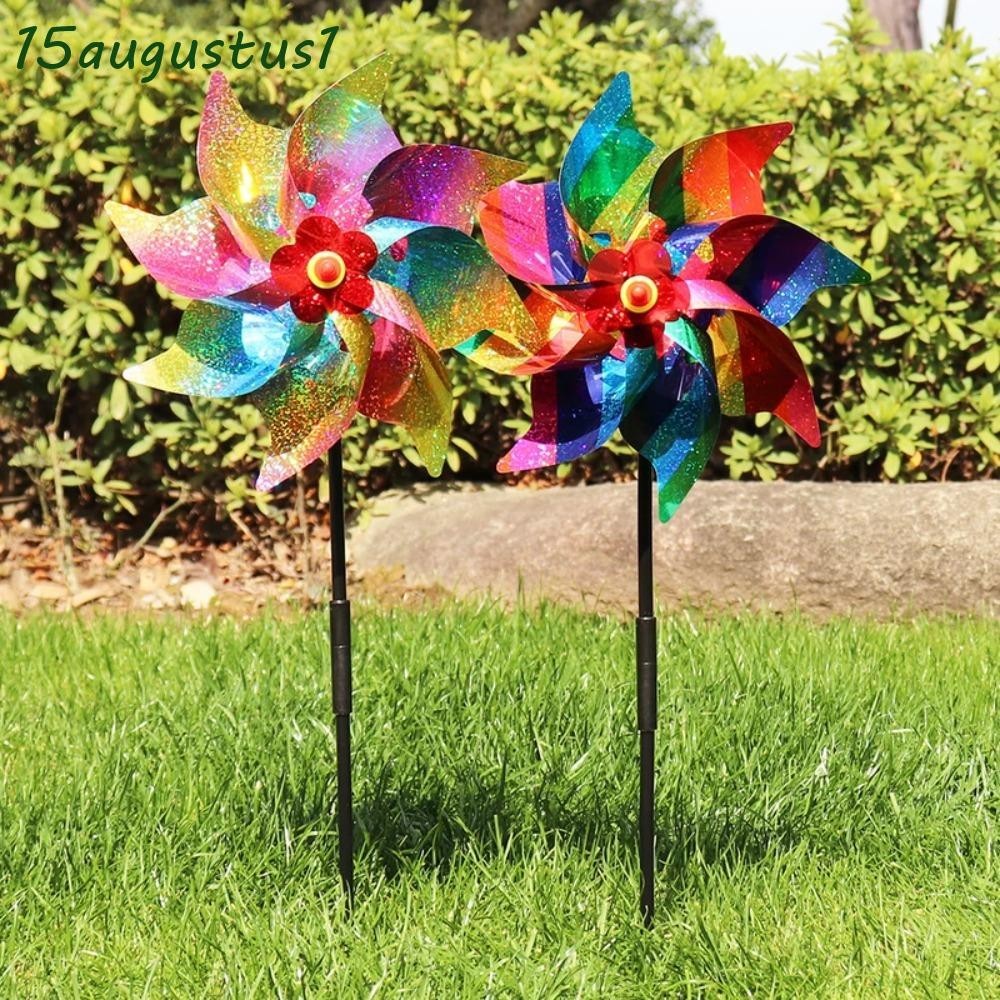 AUGUSTUS Windmill, Plastic Colorful Wind Spinner, Kids Toys Easy ...