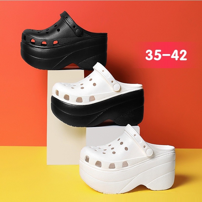 [35-42]10cm/4inches High Wedge Clogs platform Sandals for women ...