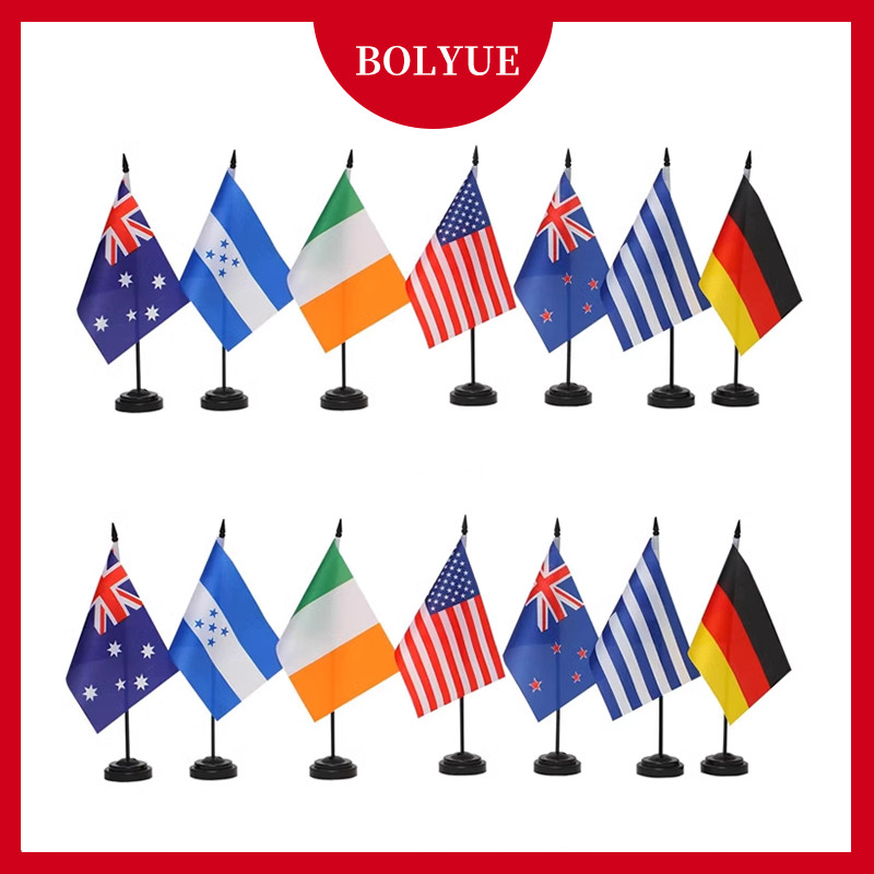 Flags of the World Table Flag Desktop Stand Flag Decoration National ...