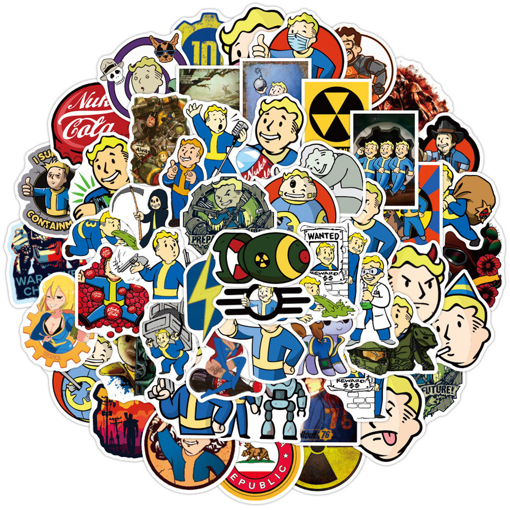 Y&P| Fallout Stickers Set Video Games Graffiti Waterproof Decals Pack ...
