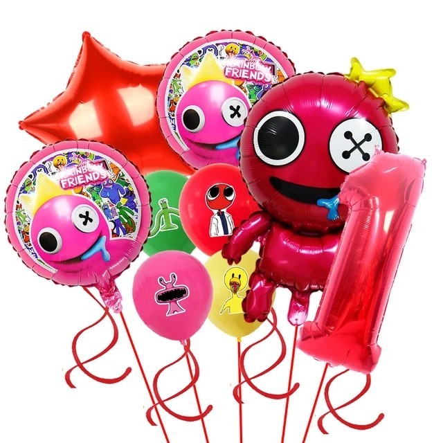 Rainbow Friends Theme Balloons Party Decorations Blue Rose Red Friends ...